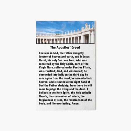 "The Apostles' Creed" Art Board Print by The-CRT-Shop | Redbubble