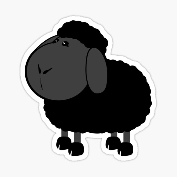 "The Black Sheep is Unique" Sticker for Sale by VBeesTees | Redbubble
