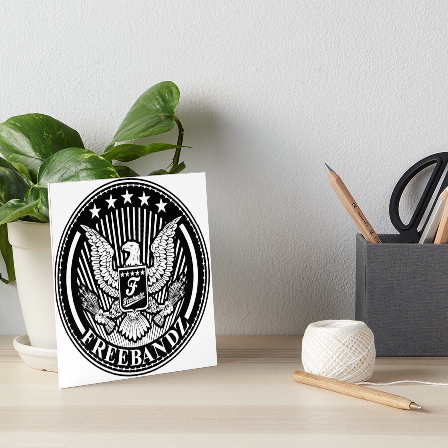 "Freebandz White Eagle Logo" Art Board Print by plonco71 | Redbubble