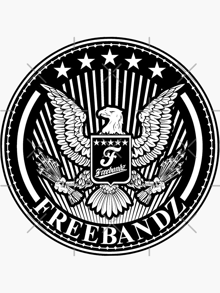 "Freebandz White Eagle Logo" Sticker for Sale by plonco71 | Redbubble