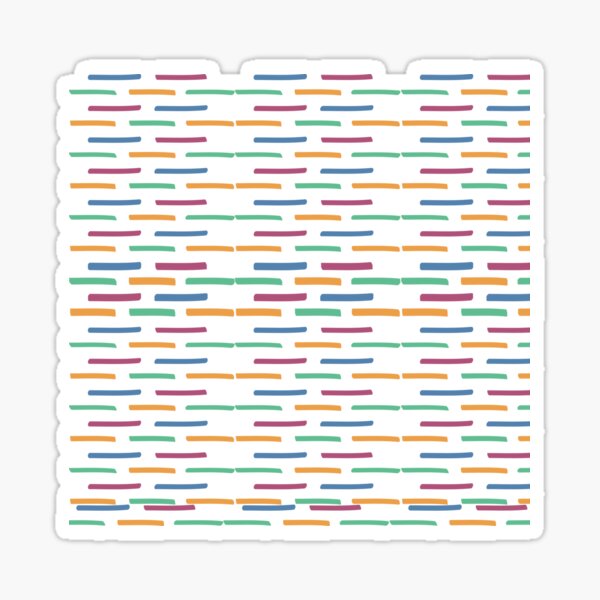 "Colorful dashes" Sticker for Sale by arnabbabai | Redbubble
