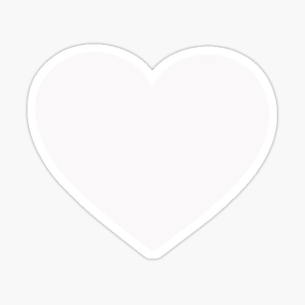 "WHITE HEART" Sticker for Sale by WOLI777 | Redbubble