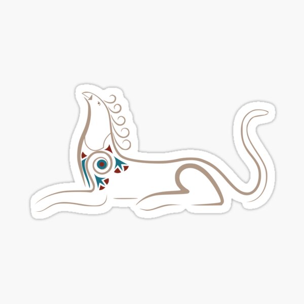 "Minoan Gryphon" Sticker by DigDeepDesigns | Redbubble