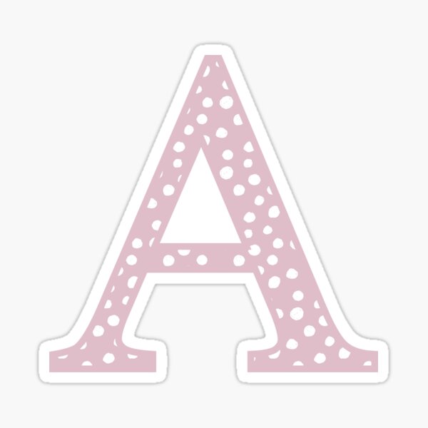 "pink boho dots greek alphabet- alpha" Sticker by cederucki | Redbubble