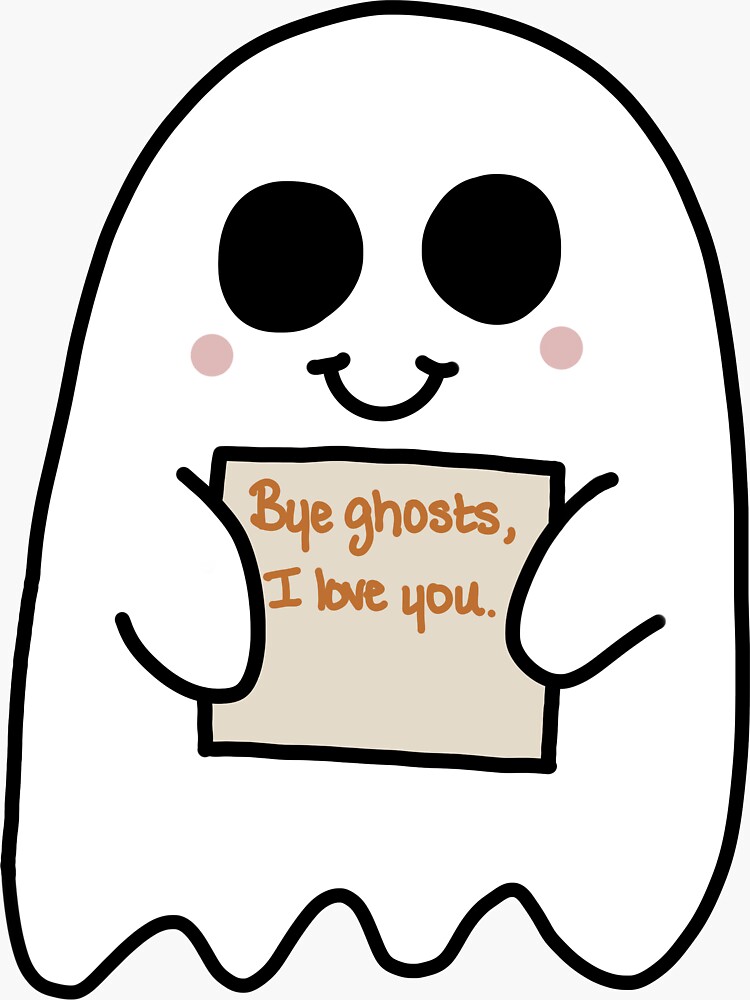 "Buzzfeed Unsolved Bye Ghosts Sticker" Sticker for Sale by yankeesyd ...