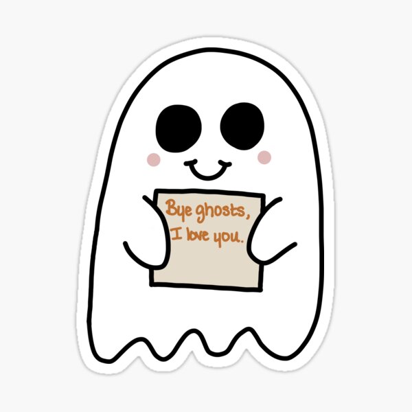 "Buzzfeed Unsolved Bye Ghosts Sticker" Sticker for Sale by yankeesyd ...