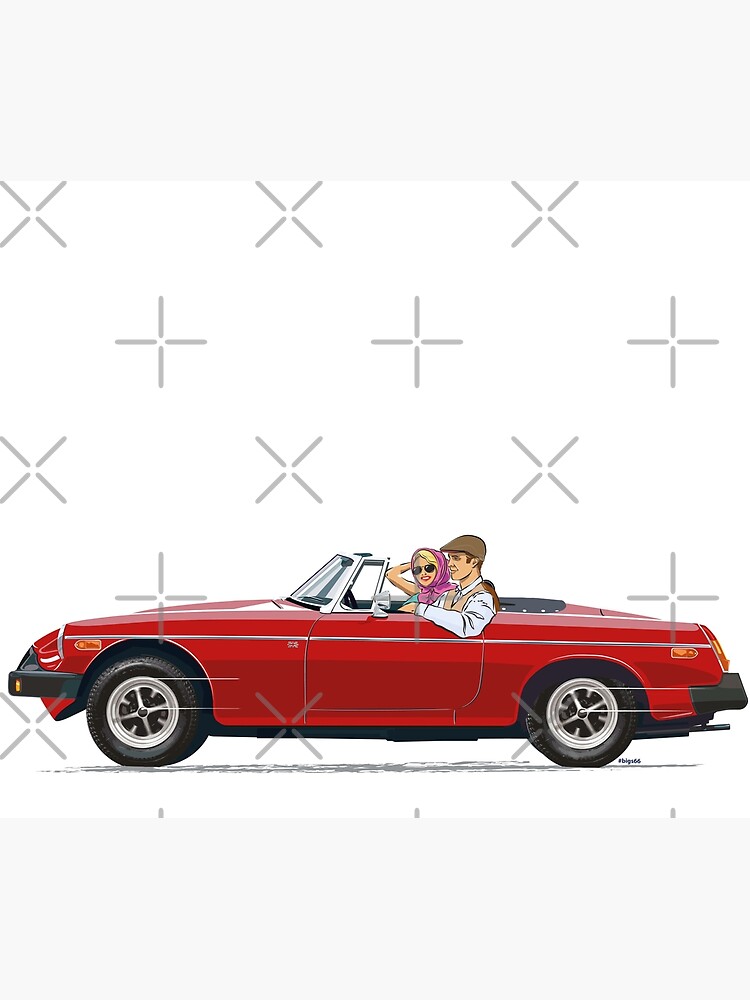 "Damask Red color 'B' Roadster – the Classic British Sports Car" Poster ...