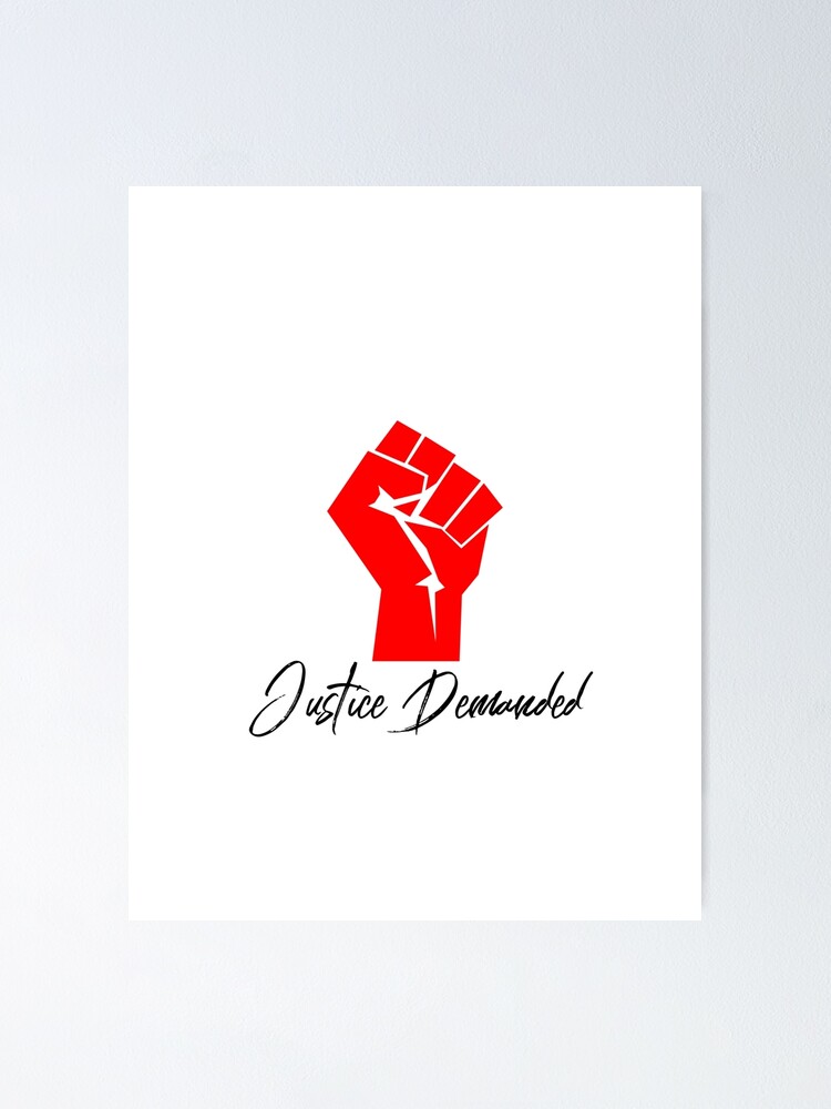 "Red fist demanding justice for equal rights" Poster for Sale by ...