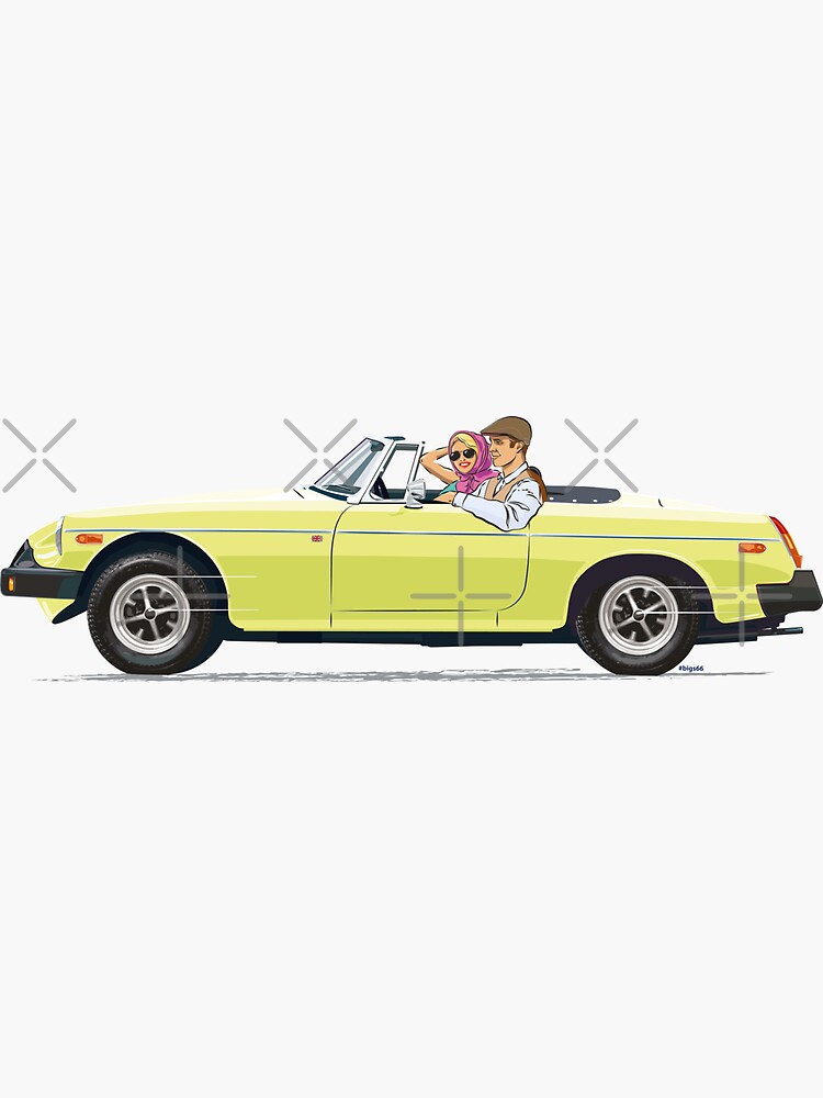 "Citron color 'B' Roadster – the Classic British Sports Car" Sticker by ...