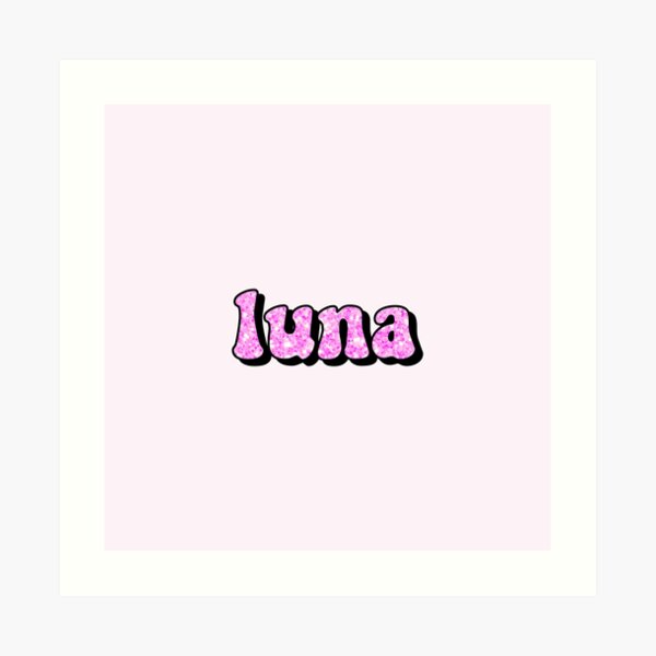 "aesthetic hot pink glitter luna name" Art Print for Sale by STAR10008 ...