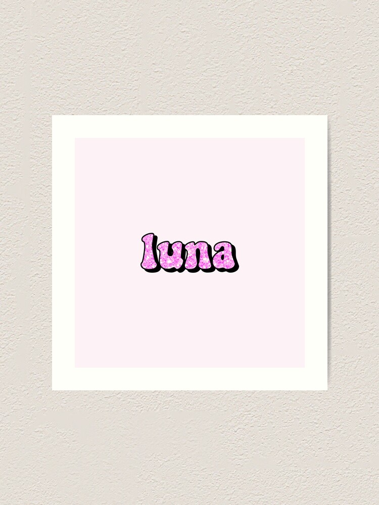 "aesthetic hot pink glitter luna name" Art Print for Sale by STAR10008 ...