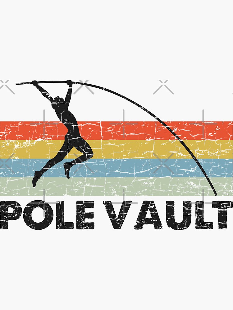 "Pole Vault Retro Vintage Pole Vaulting" Sticker for Sale by ...