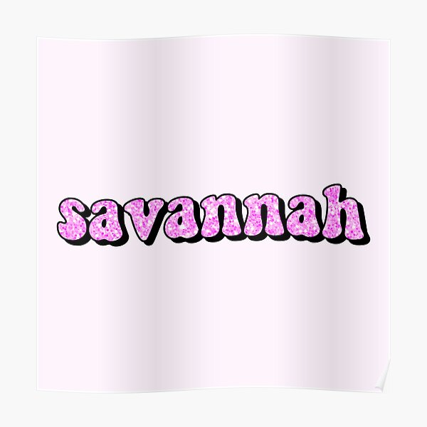 "aesthetic hot pink glitter savannah name" Poster for Sale by STAR10008 ...