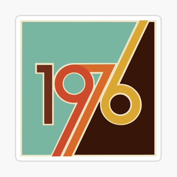 "1976" Sticker by Rochetia-Gauleo | Redbubble