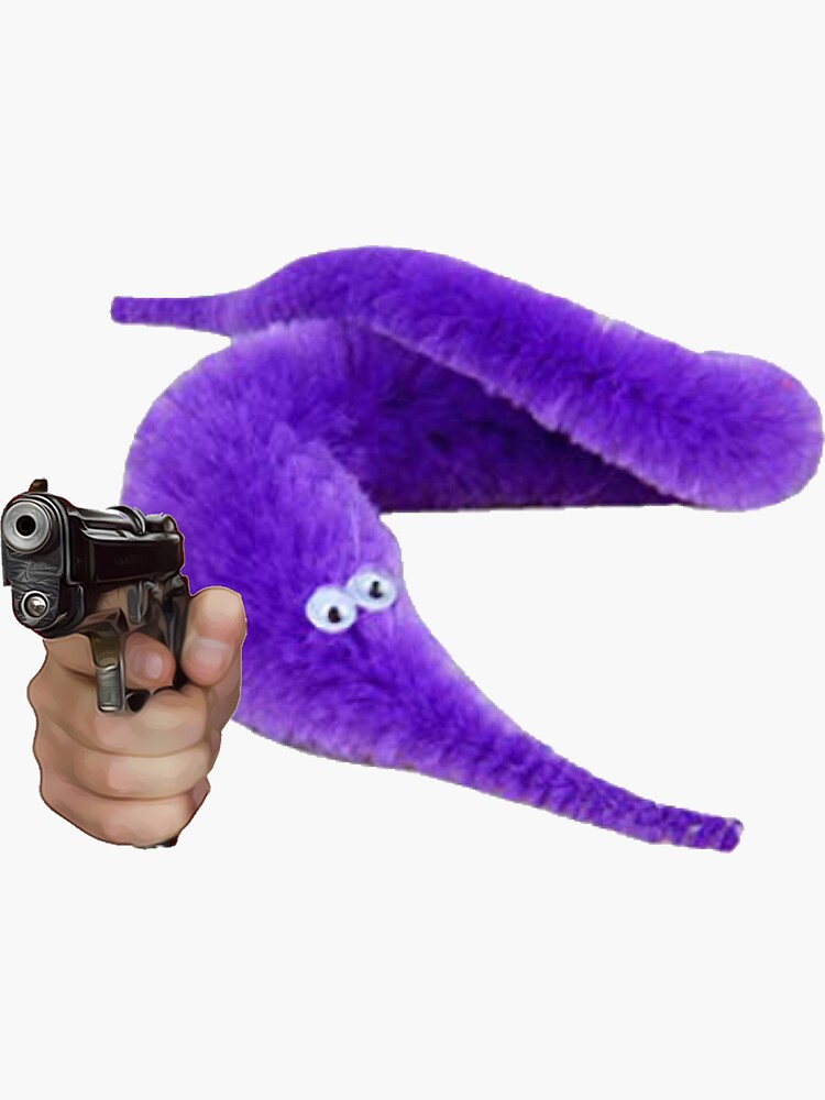 "gun worm" Sticker for Sale by wormwithastring | Redbubble