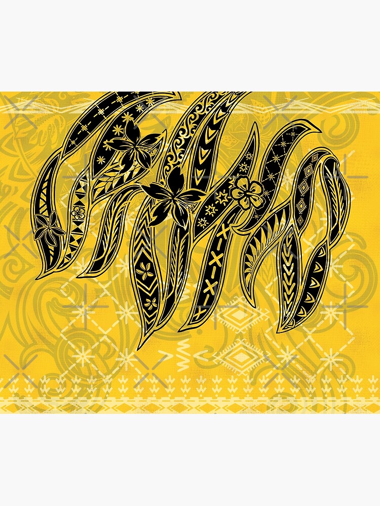 "Golden Samoan Malu Design" Tapestry for Sale by sunnthreads | Redbubble