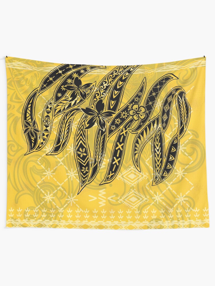 "Golden Samoan Malu Design" Tapestry for Sale by sunnthreads | Redbubble