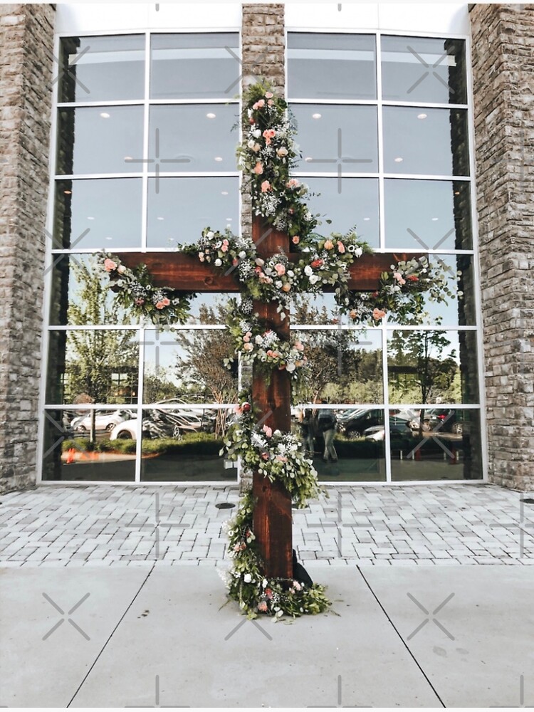 "VSCO Cross Floral Jesus" Sticker by caitlynnjoy | Redbubble
