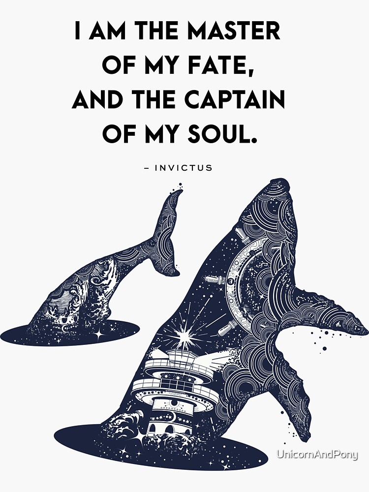 "Invictus - I Am The Master of My Fate" Sticker for Sale by ...
