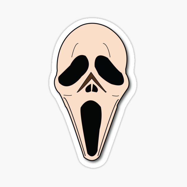 "Spooky Face" Sticker for Sale by DeikarPOD | Redbubble