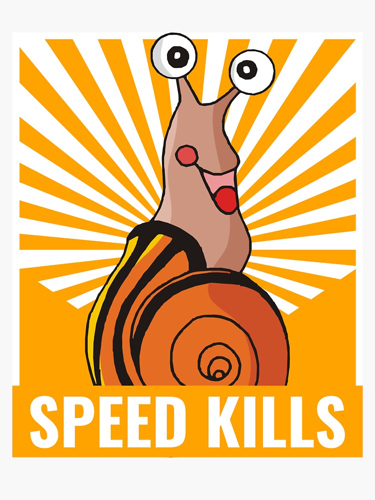 "Speed Kills!" Sticker by purplepeppers | Redbubble