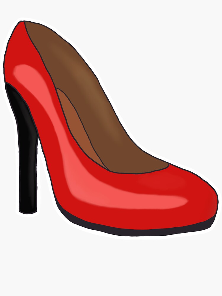 Red Stiletto Sticker Sticker By Coachlulu46 Redbubble