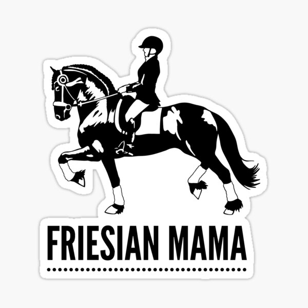 "Friesian Mama" Sticker by MarcelineAimee | Redbubble