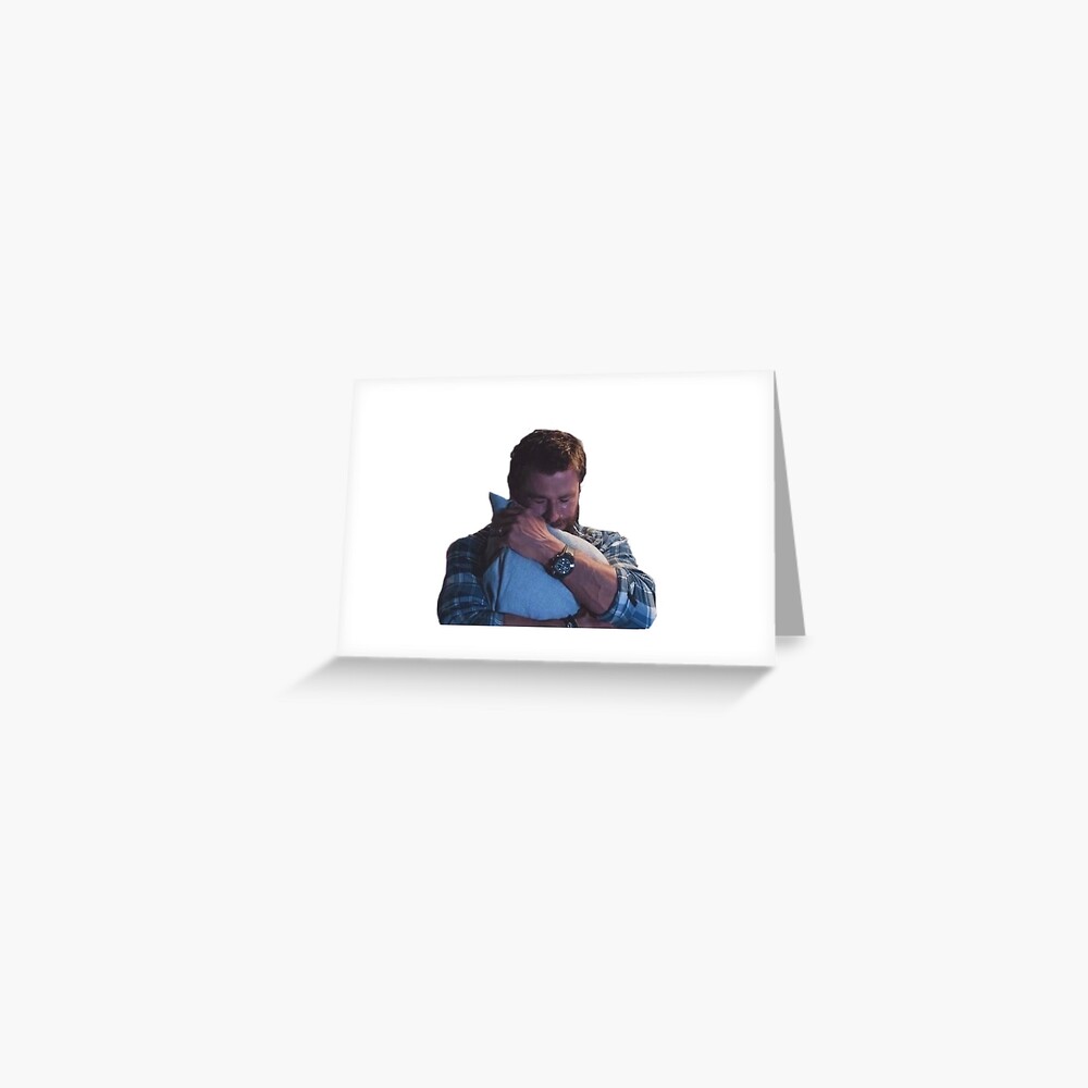 "chris hemsworth crying meme" Greeting Card for Sale by rileybelle ...