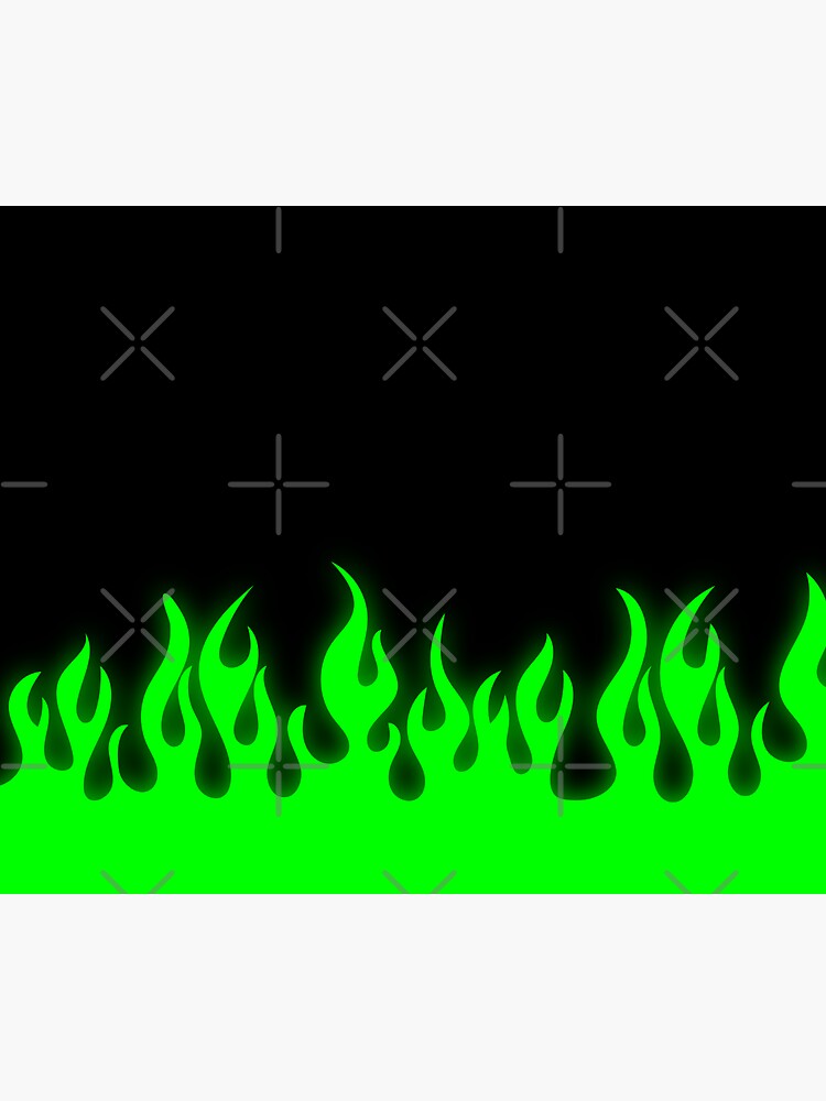 "Lime Green Flame" Sticker for Sale by Mabzz | Redbubble