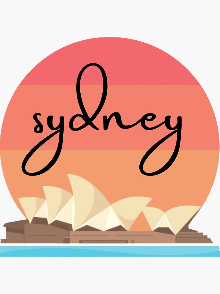 "Sydney" Sticker by ClassyGeek1 | Redbubble