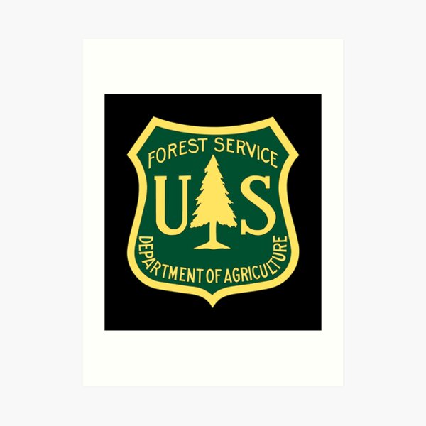 "U.S. Forest Service Logo (Gold and Green Shield)" Art Print for Sale ...