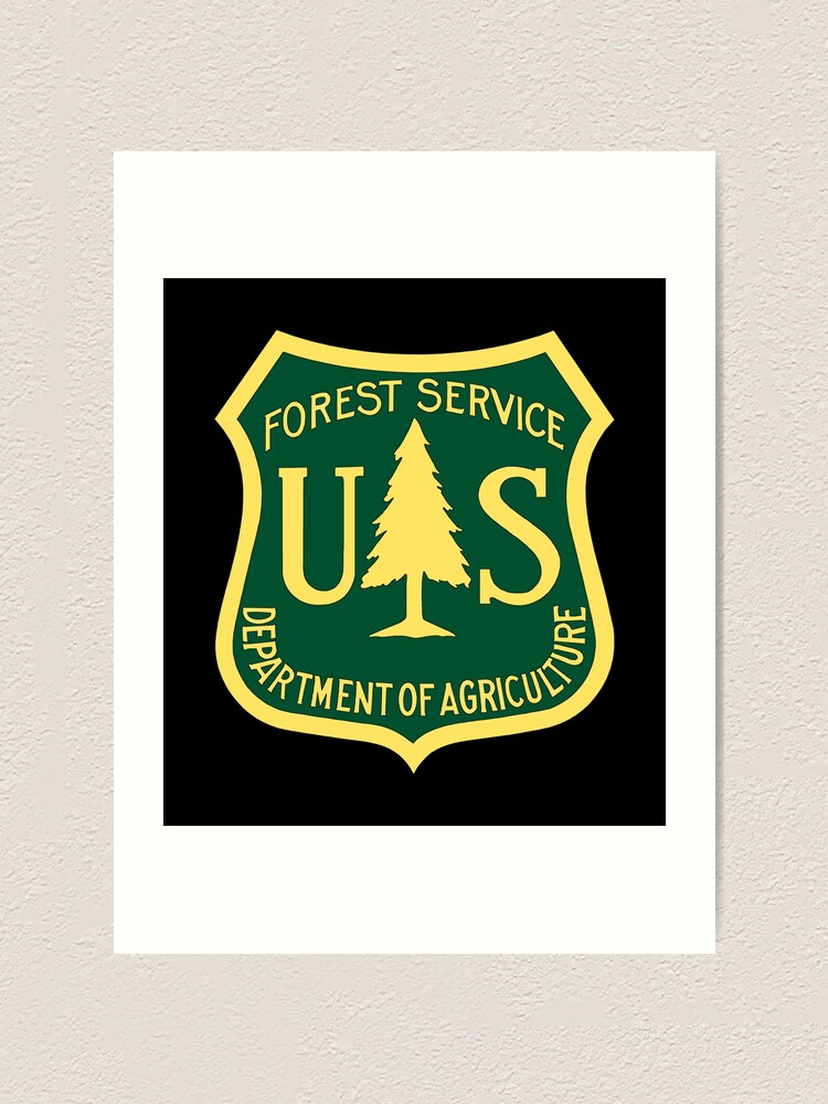 "U.S. Forest Service Logo (Gold and Green Shield)" Art Print for Sale ...