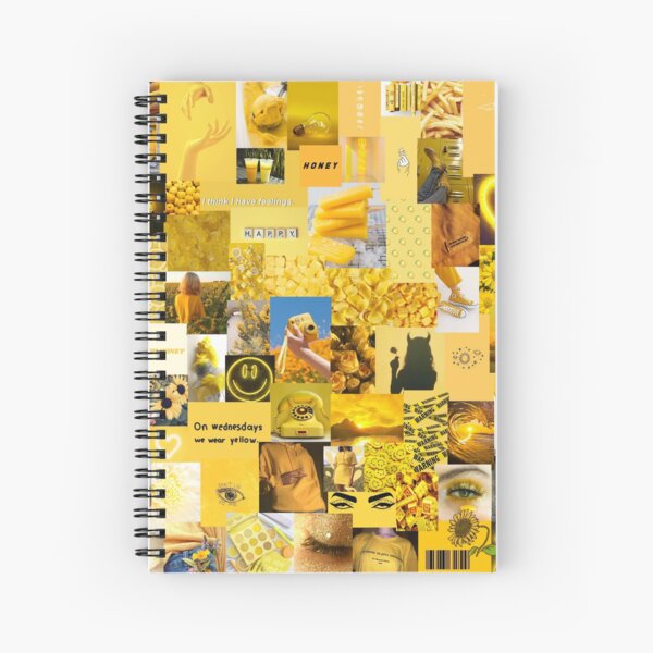 Yellow Aesthetic Spiral Notebooks | Redbubble