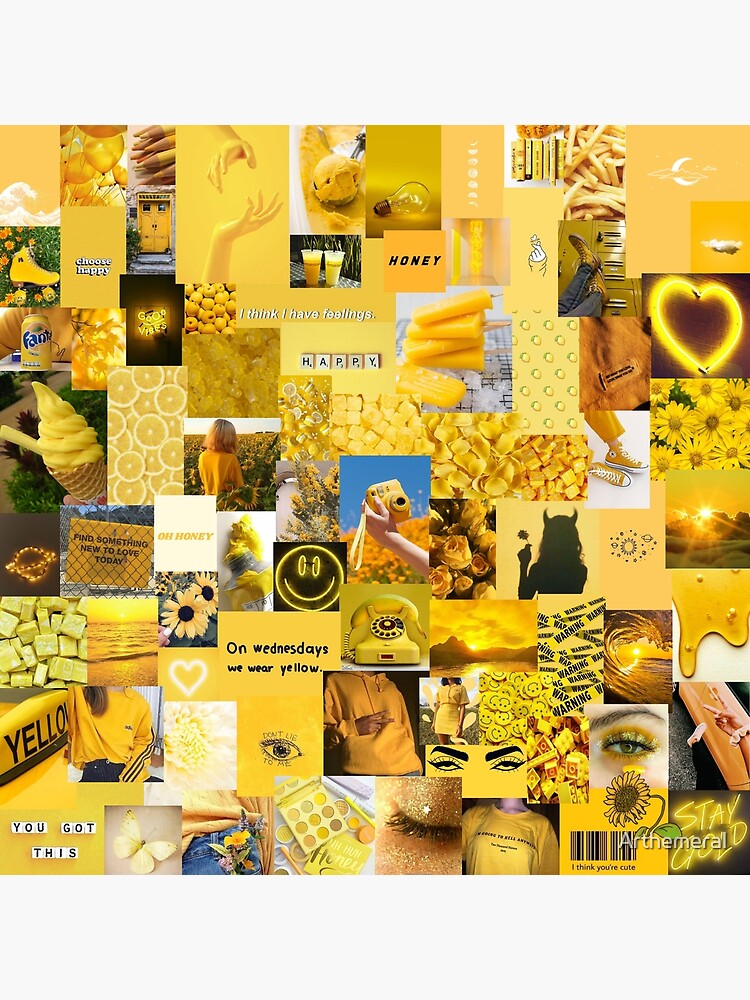 "Yellow Aesthetic Collage" Canvas Print for Sale by Arthemeral | Redbubble