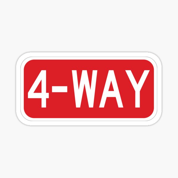 "4-WAY Street Sign" Sticker by Lores-gips | Redbubble