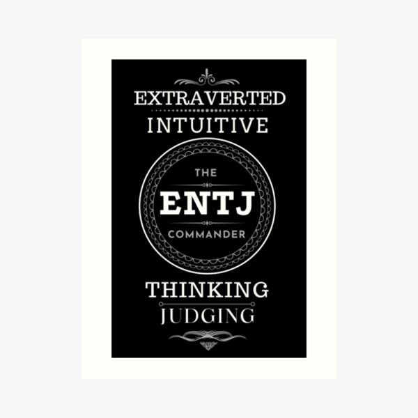 "MBTI- The ENTJ commander" Art Print for Sale by LionCubDesigns | Redbubble