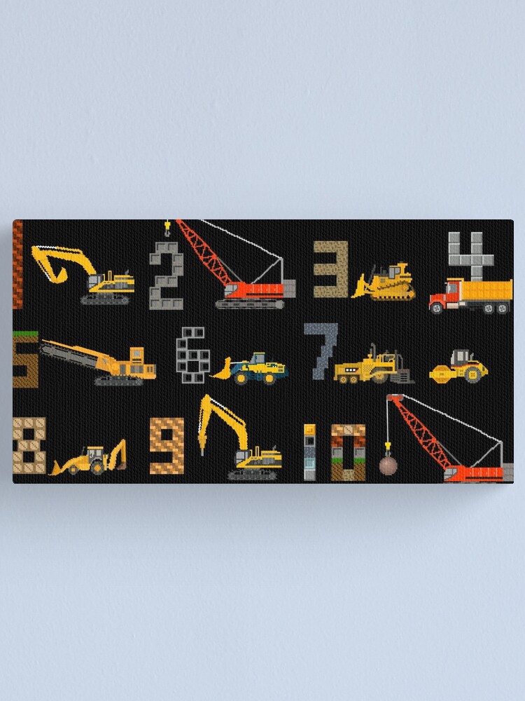 "Construction Vehicles Counting - The Kids' Picture Show" Canvas Print ...