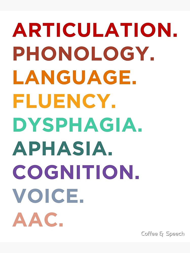 "SLP Scope of Practice" Poster for Sale by Coffee & Speech | Redbubble