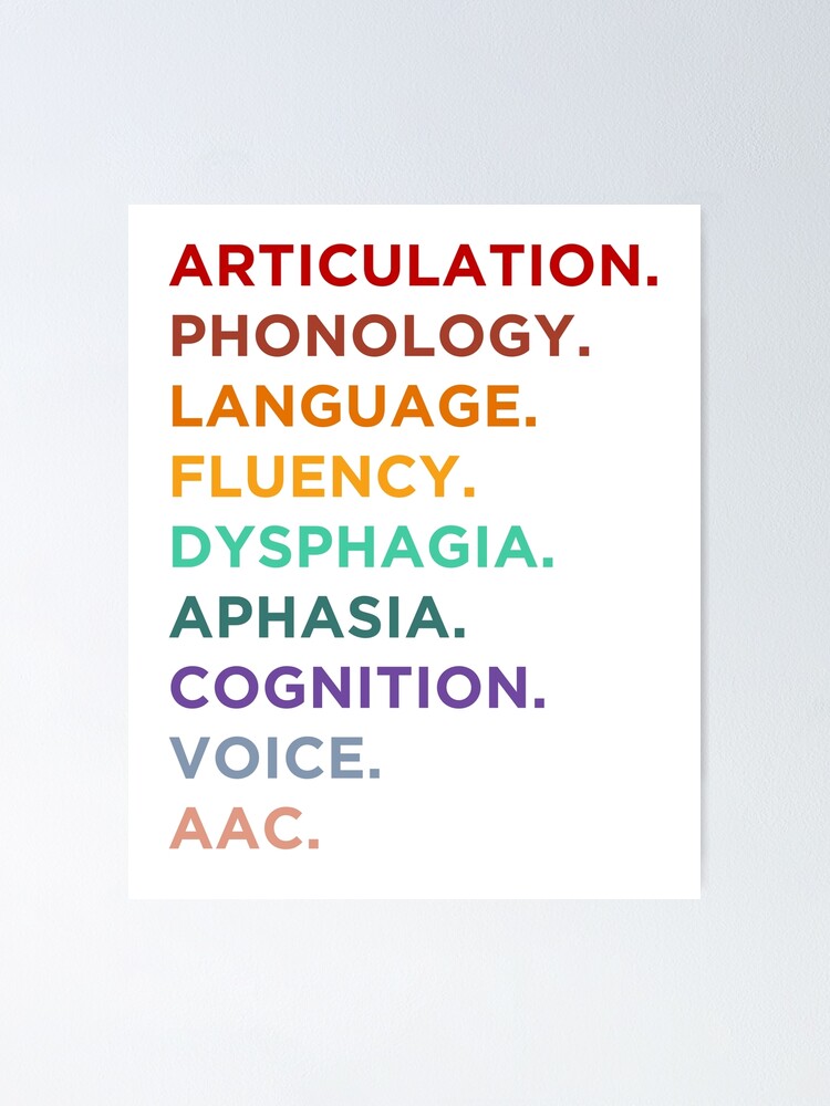 "SLP Scope of Practice" Poster by laurencondoluci | Redbubble