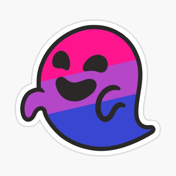 "Bisexual pride ghost" Sticker by RocketShots | Redbubble