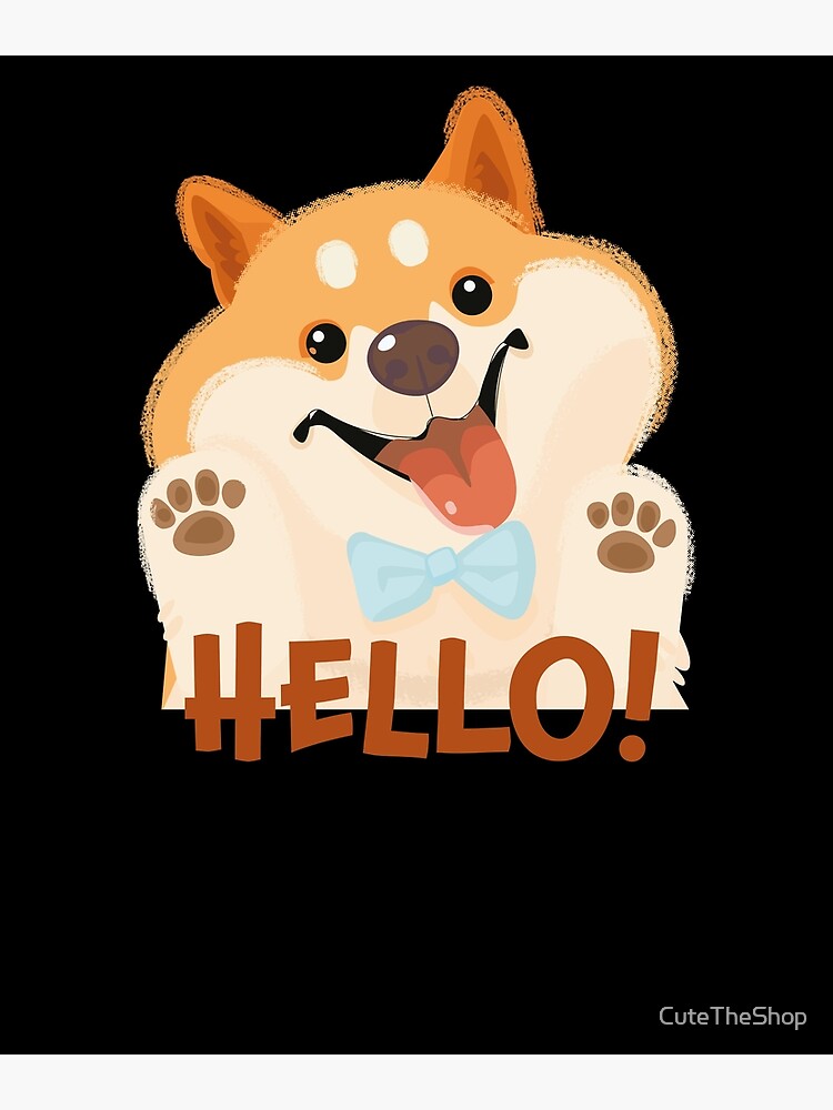 "Hello Corgi Kawaii Style Cute Cartoon" Poster for Sale by CuteTheShop ...