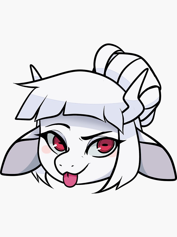 "Helltaker Goat Lucifer" Sticker for Sale by okaces | Redbubble