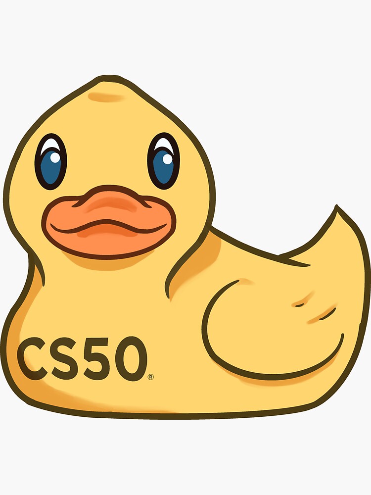 "CS50 ddb (left-facing)" Sticker for Sale by CS50 | Redbubble