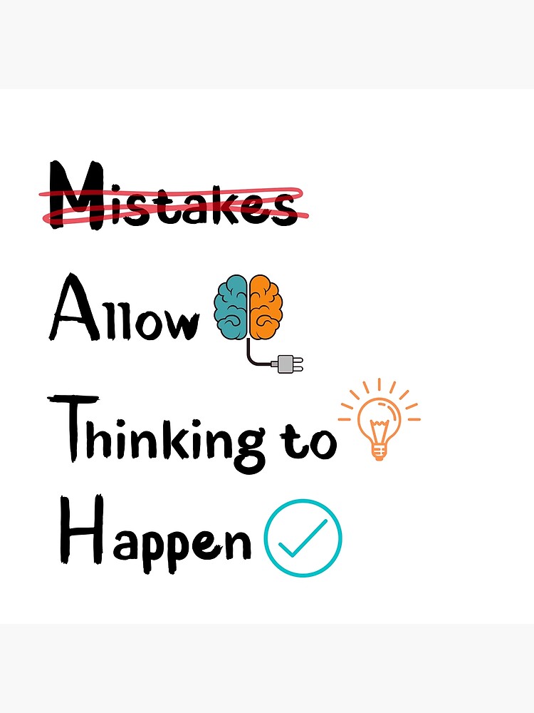 "math mistakes allow thinking to happen" Poster for Sale by ShopSpot ...
