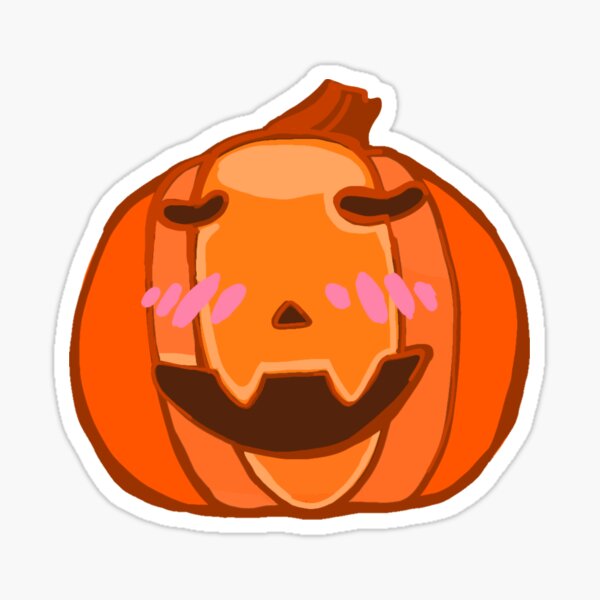 "Spooky scary halloween pumpkin face uwu" Sticker for Sale by ...