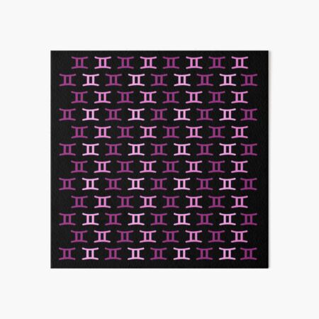 "Gemini pink woman sign, astrology zodiac symbol black background" Art ...