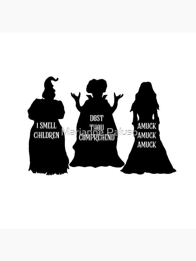 "Sanderson Sister Silhouette Quotes" Art Print for Sale by ...