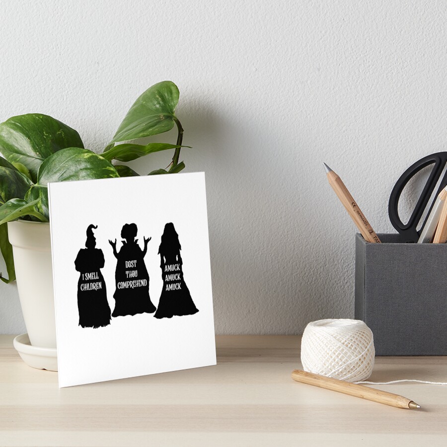 "Sanderson Sister Silhouette Quotes" Art Board Print for Sale by ...