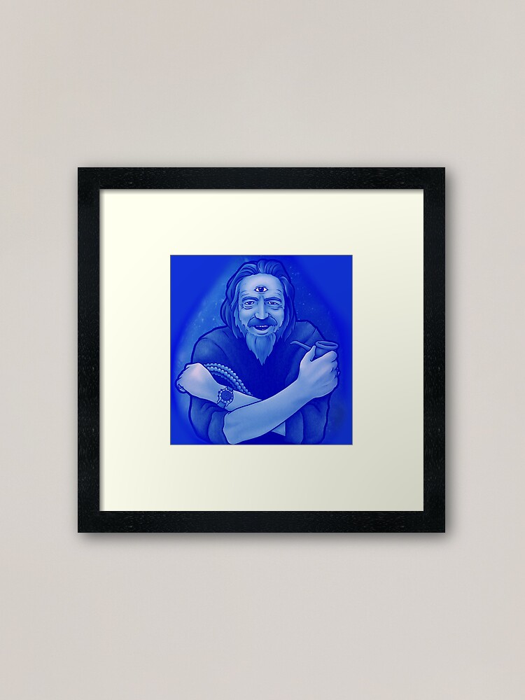 "Alan Watts Colorful Third Eye Art" Framed Art Print for Sale by Desire ...