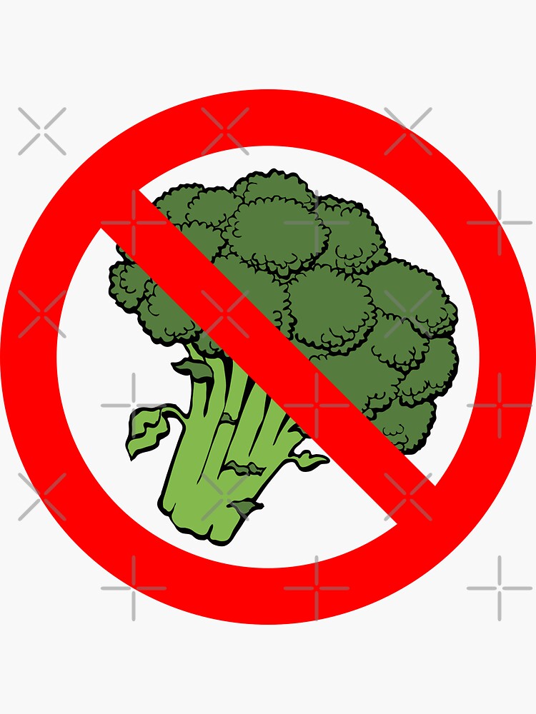 "No Broccoli Zone - For the veggie hater" Sticker for Sale by ...